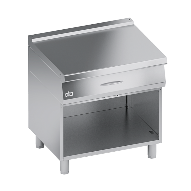 Élément neutre en inox avec tiroir sur socle - Arredochef