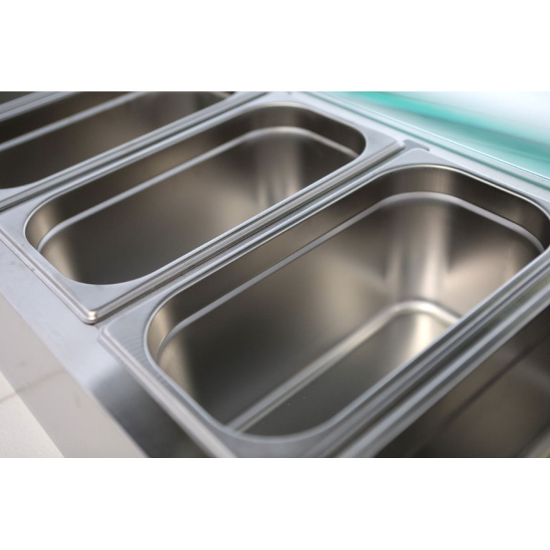 Saladette à poser réfrigérée 2000mm - 9xGN1/3 40L - ArredoChef