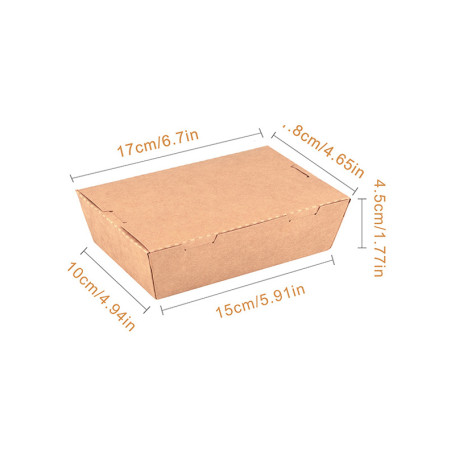 Boite repas en carton kraft 700ml - 200 pcs - Arredochef