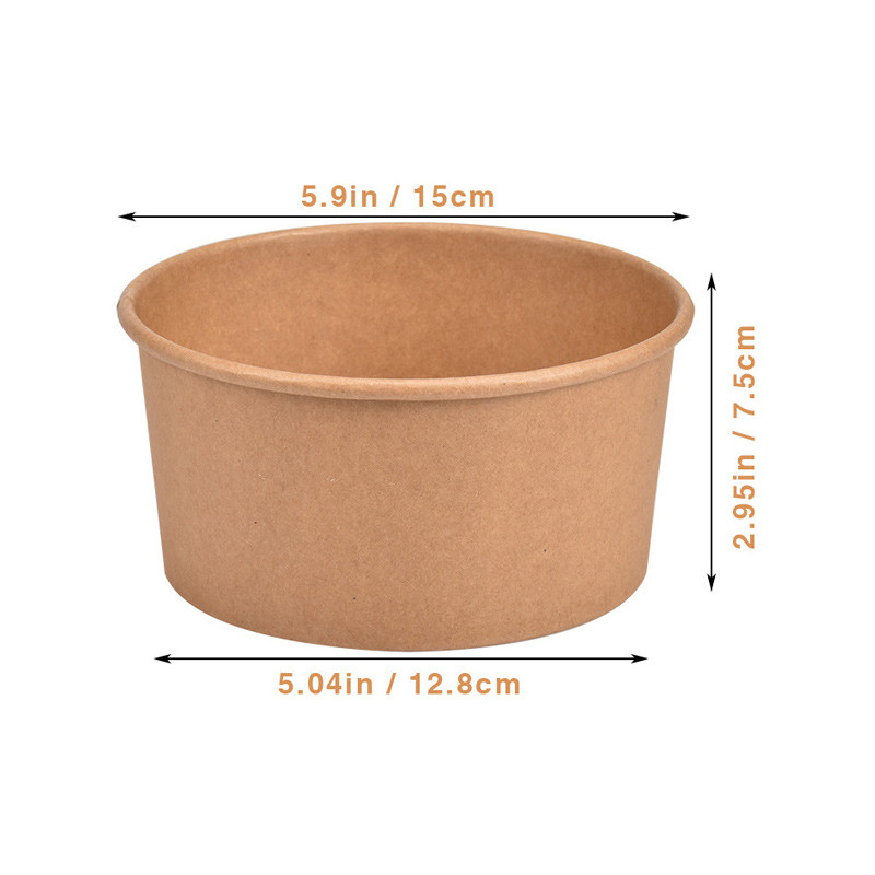 Bol rond en carton kraft 900ml - 300 pcs
